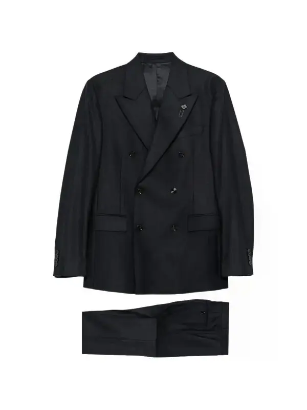 LARDINI Double-breasted Pinstripe Suit