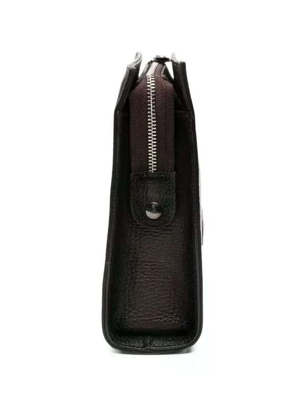ALBERTO LUTI Grained Leather Clutch Bag