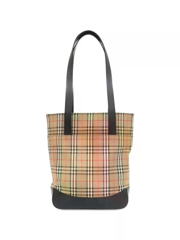 Burberry 2000-2017 Haymarket Check Canvas Tote Bag