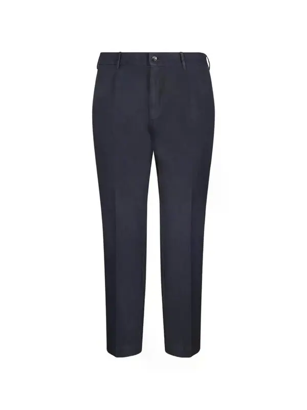 DELL'OGLIO Pleated Straight-leg Trousers - Blue