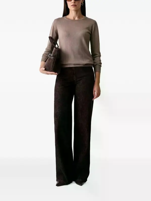 Luisa Spagnoli Opaglio Logo-patch Wide-leg Jeans