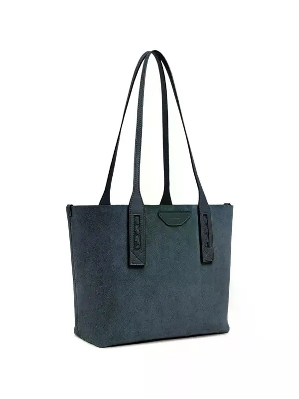 AVITEUR Woven-detail Suede Tote Bag