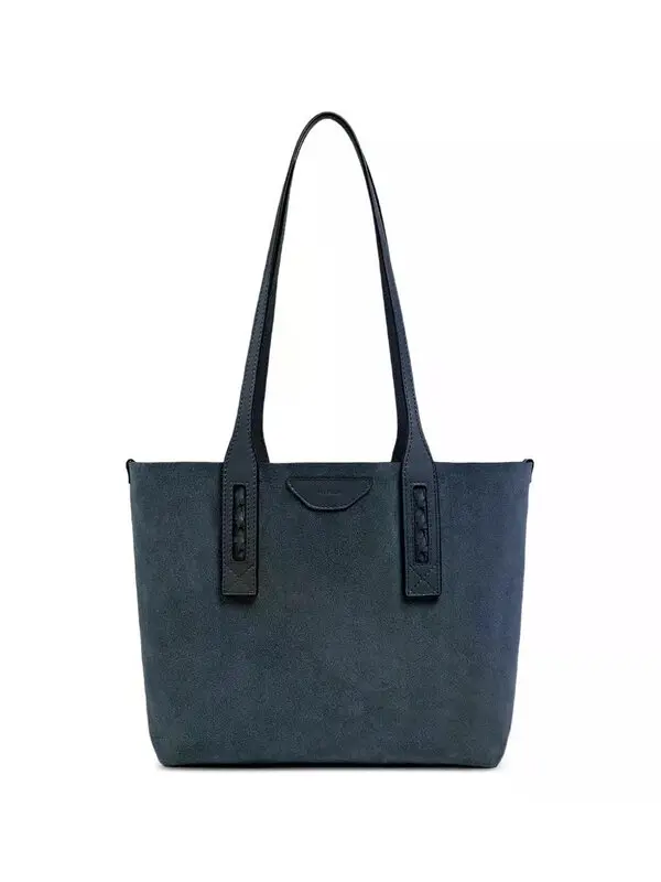 AVITEUR Woven-detail Suede Tote Bag