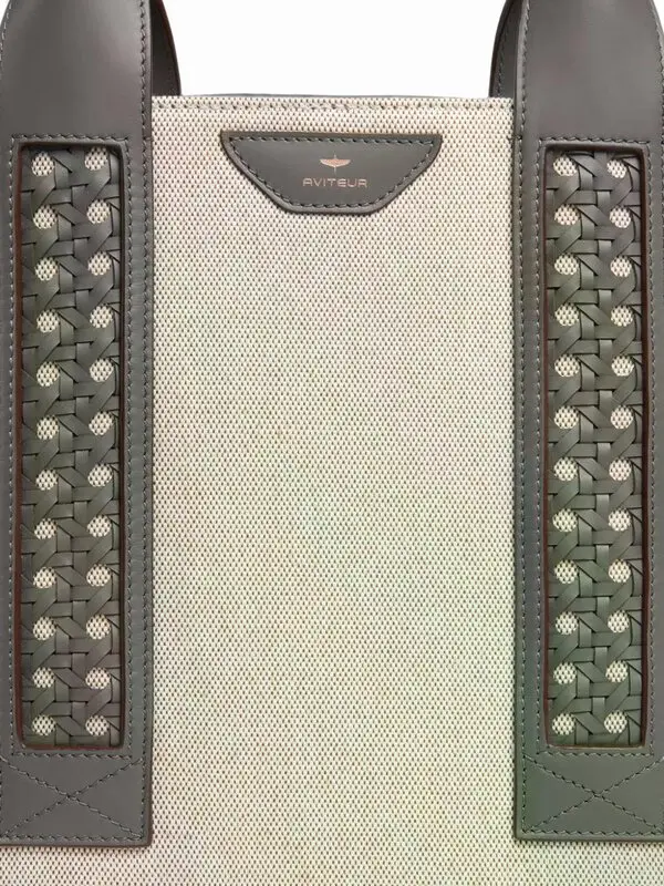 AVITEUR Cannage Canvas Tote Bag