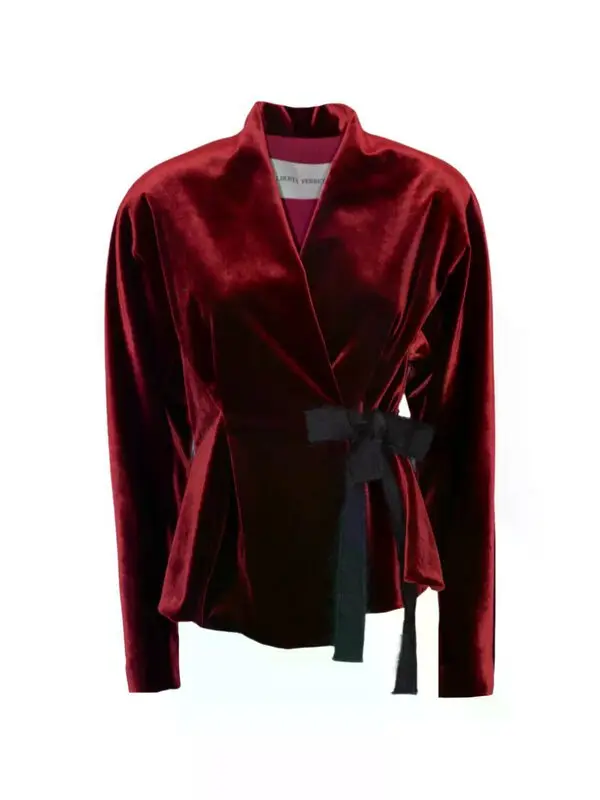 Alberta Ferretti Velvet Bow-detail Jacket