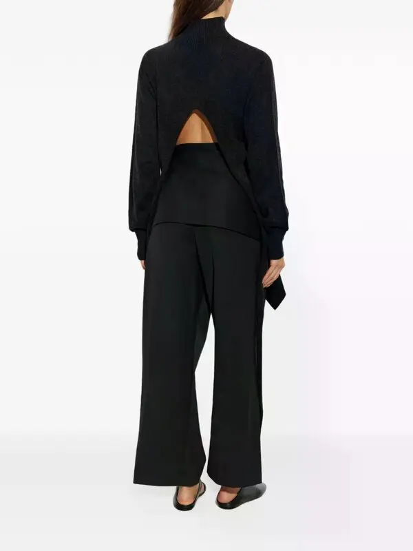 Issey Miyake Split-back Knit Sweater