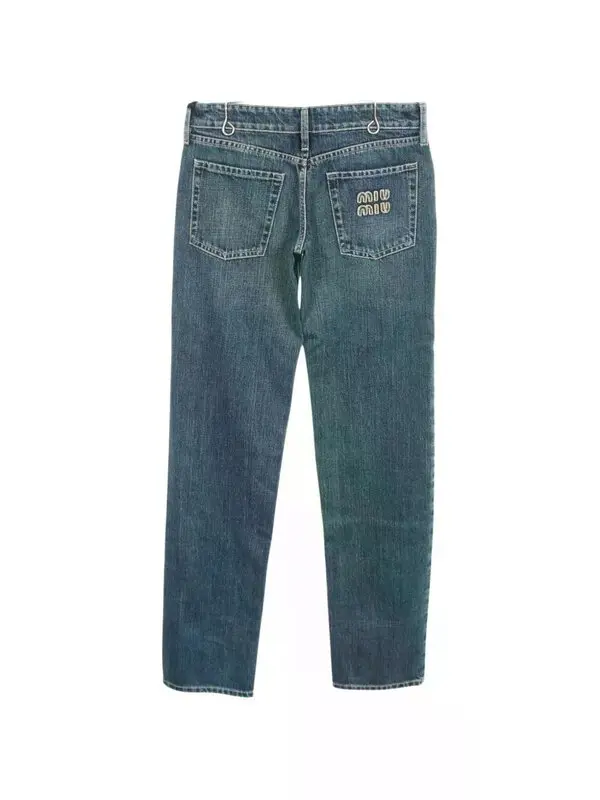 Miu Miu 2010s Logo-patch Jeans