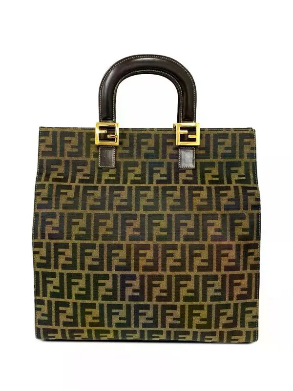 Fendi 2000-2010 Zucca Canvas Twins Tote Bag