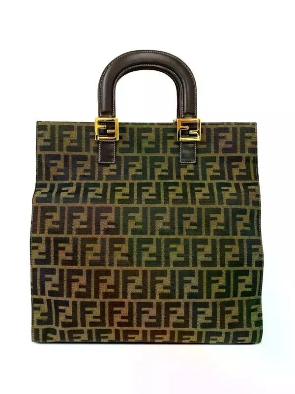 Fendi 2000-2010 Zucca Canvas Twins Tote Bag