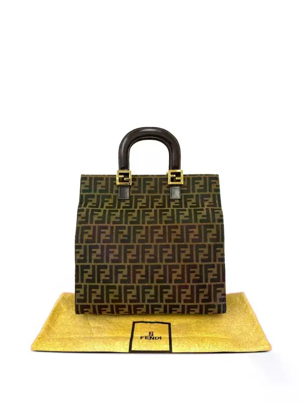 Fendi 2000-2010 Zucca Canvas Twins Tote Bag