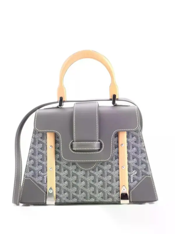 Goyard Saigon Top Handle Bag Coated Canvas With Leather Pm Satchel