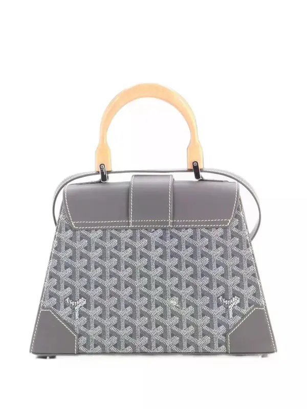 Goyard Saigon Top Handle Bag Coated Canvas With Leather Pm Satchel