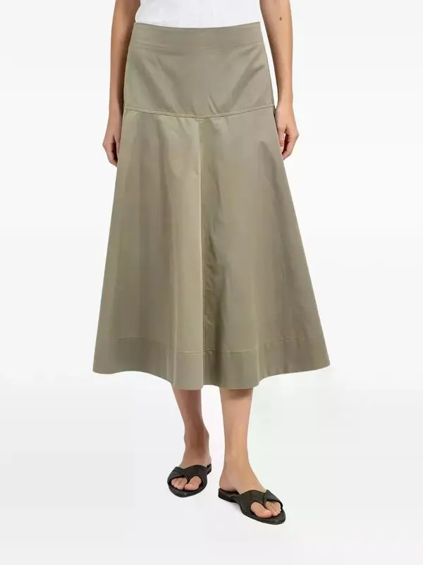 Brunello Cucinelli Seam-detail A-line Midi Skirt - Neutrals