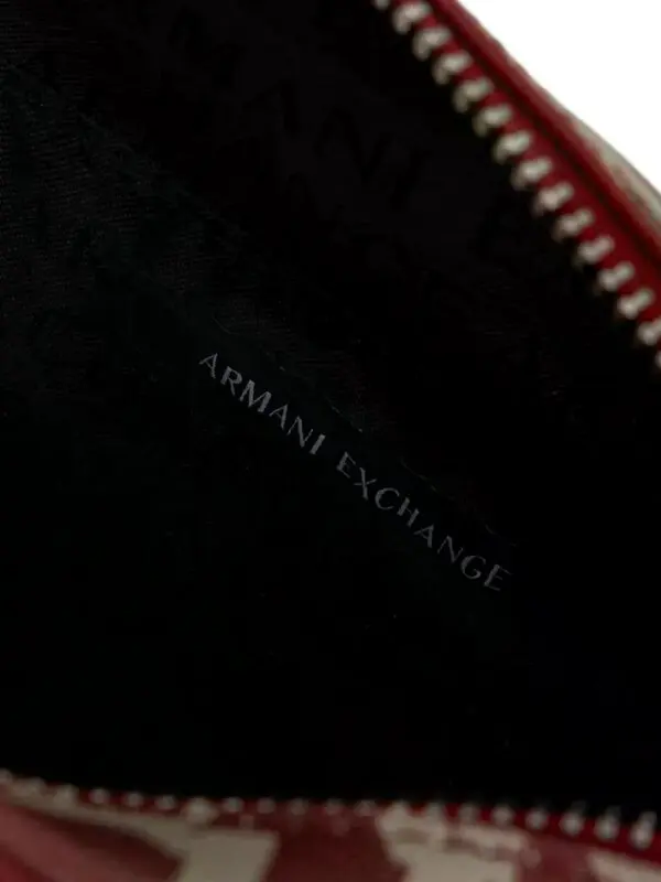 Armani Exchange Logo-print Buckle-detail Shoulder Bag - Red