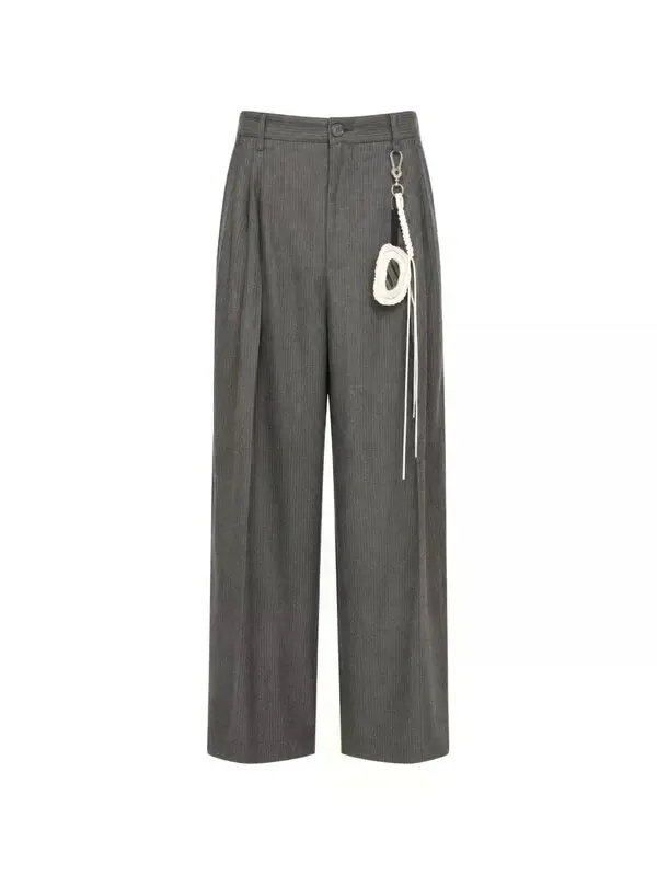 SONG FOR THE MUTE Pinstripe Double-pleated Trousers