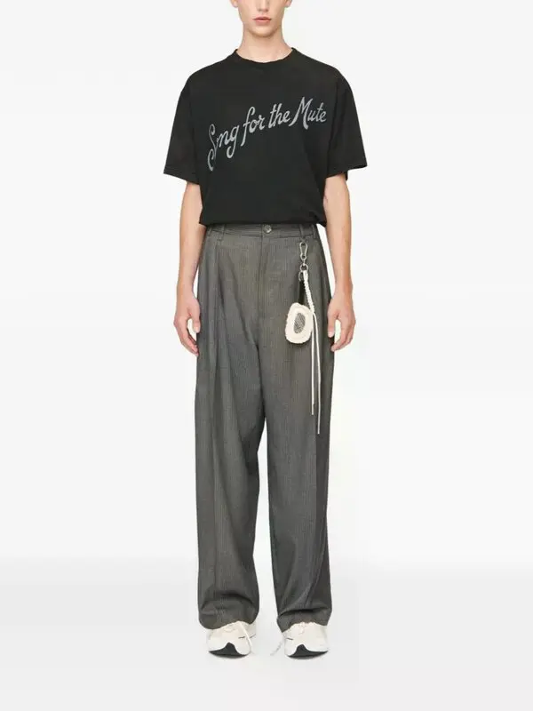 SONG FOR THE MUTE Pinstripe Double-pleated Trousers