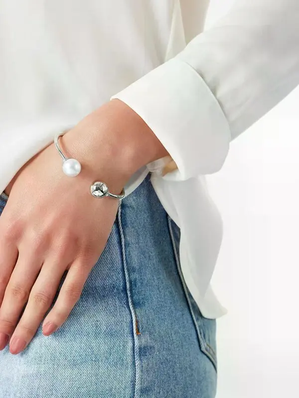 Yoko London Duet South Sea Pearl And Diamond Bangle