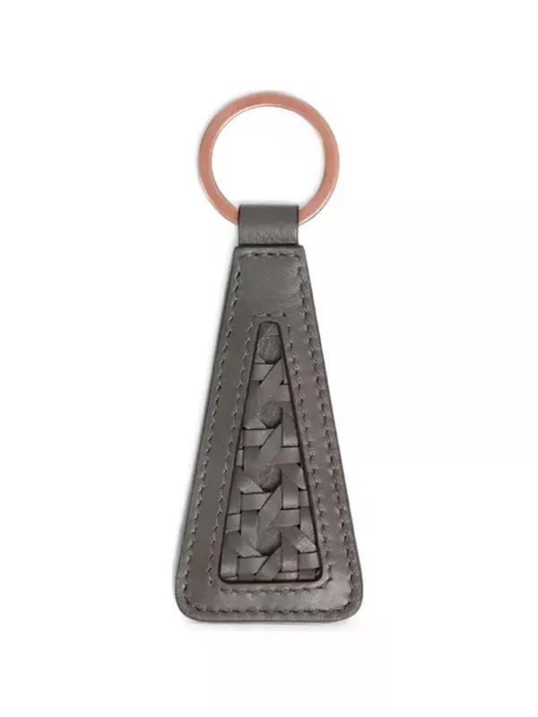 AVITEUR Cannage Leather Keyring - Grey