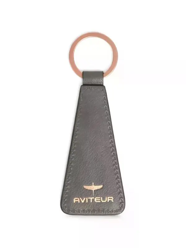 AVITEUR Cannage Leather Keyring - Grey