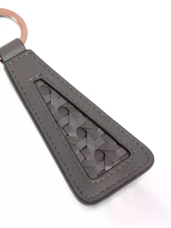 AVITEUR Cannage Leather Keyring - Grey