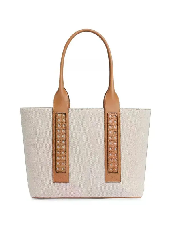 AVITEUR Cannage-weave Canvas Tote Bag