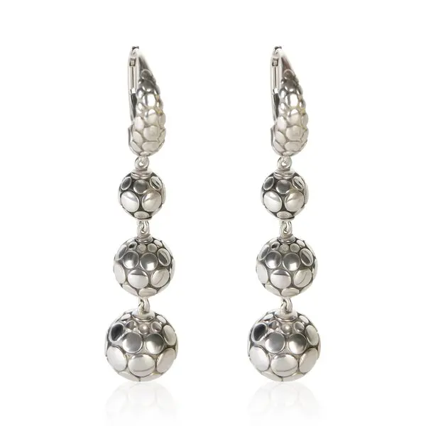 John Hardy Dot Ball Drop Earrings - Sterling_silver