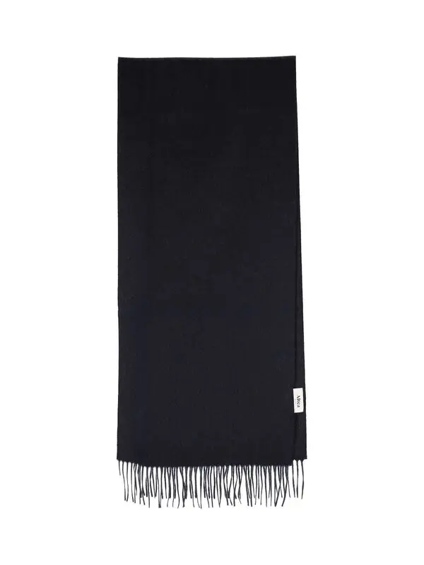 Altea Fringed Wool Scarf - Black