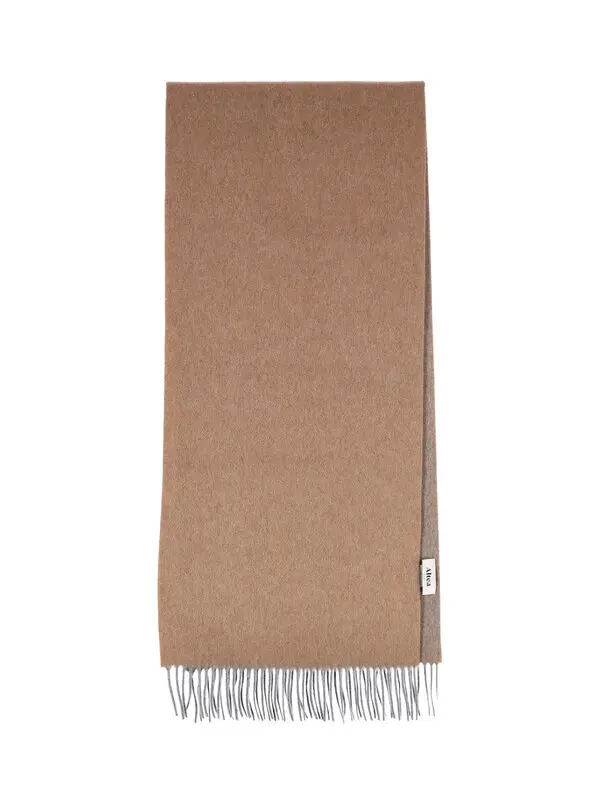 Altea Fringed Wool Scarf - Brown
