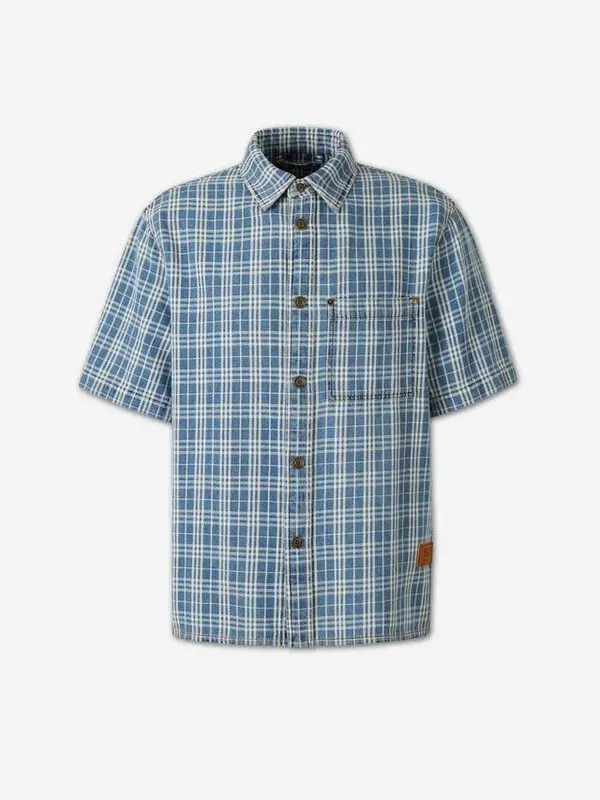 Burberry Donald Checked Denim Shirt For