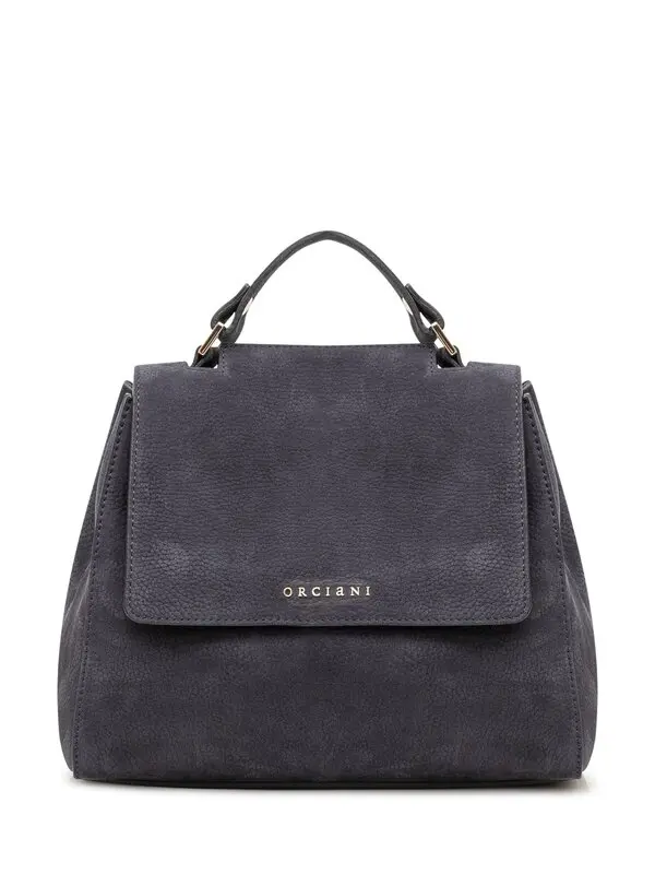 Orciani Sveva Nubuck Shoulder Bag - Notte