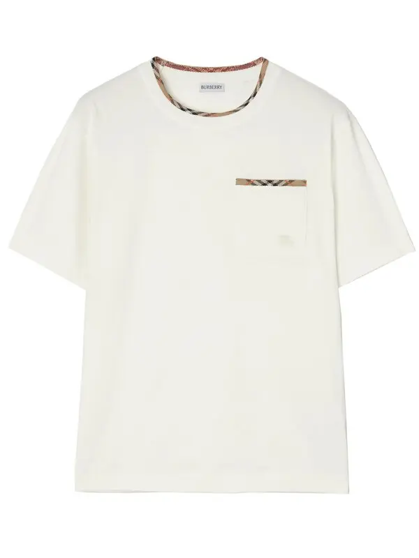 Burberry Cotton Pocket T-shirt - Chalk