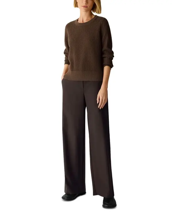 Eileen Fisher Pleated Cropped Wide Leg Pants