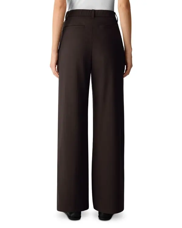 Eileen Fisher Pleated Cropped Wide Leg Pants