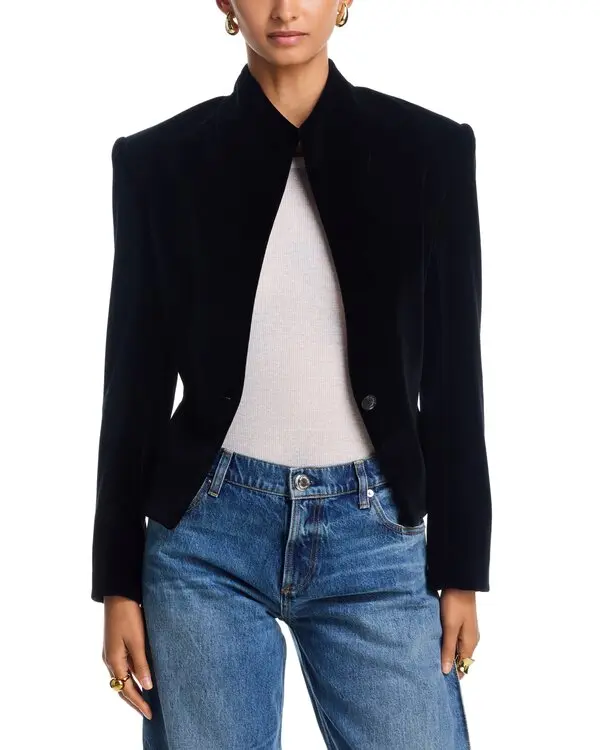 Brandon Maxwell Alora Shrunken Tailored Jacket