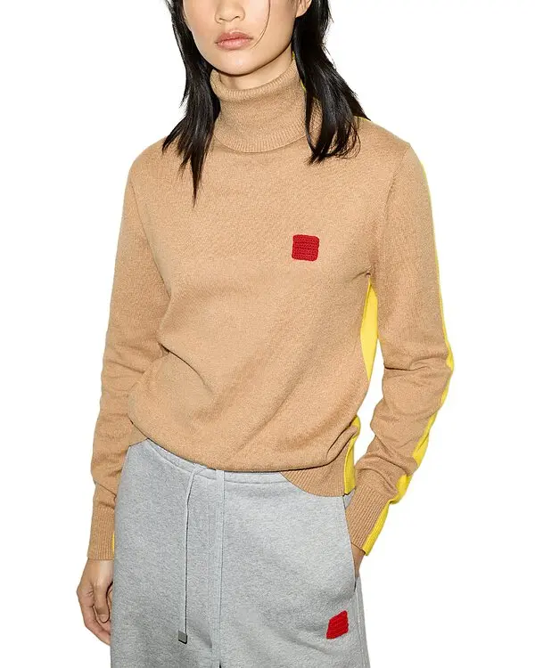 Max & Co. Quadro Cotton Blend Turtleneck Sweater