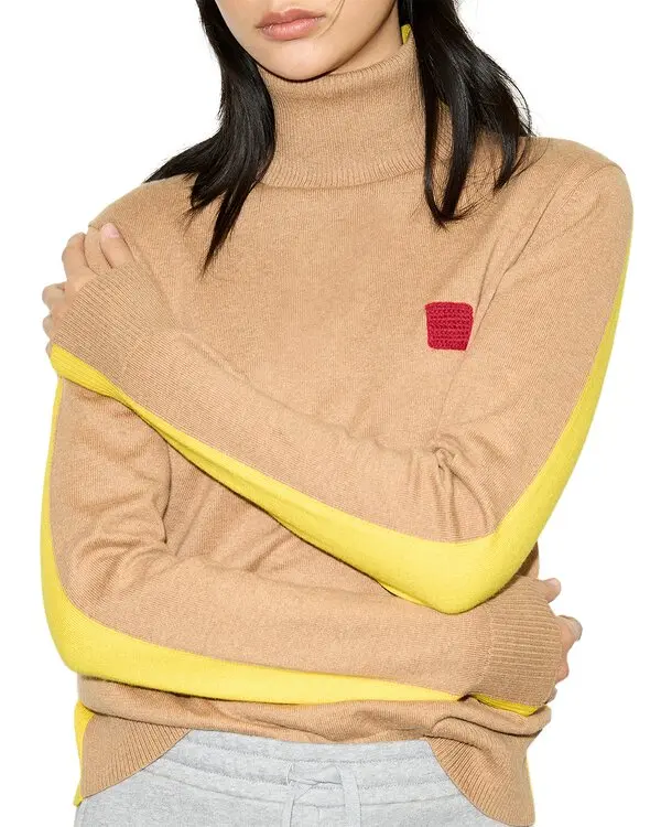 Max & Co. Quadro Cotton Blend Turtleneck Sweater