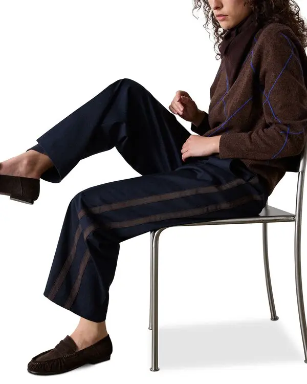 Whistles Side Stripe Straight Pants