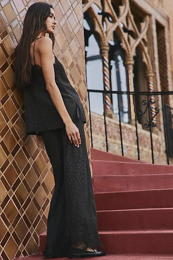 Free People Satin Sightseer Pant Set - Fp Deep Fudge
