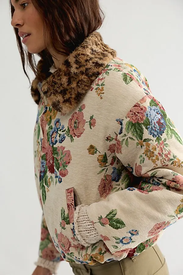 For Love & Lemons Betsy Floral Jacket - Ivory