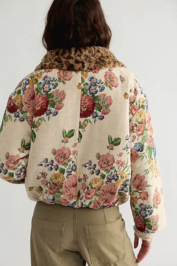 For Love & Lemons Betsy Floral Jacket - Ivory
