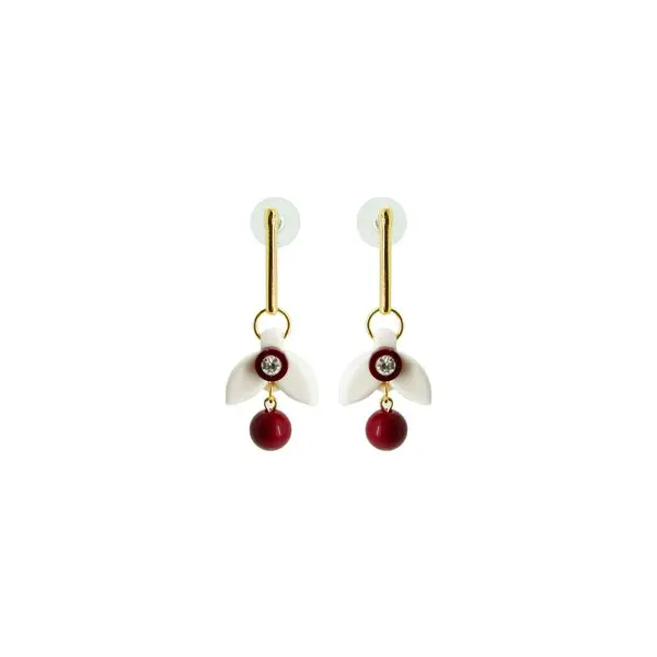 GISSA BICALHO Neutrals Handmade Acrylic Earring Stand Petunia Nude - Brown