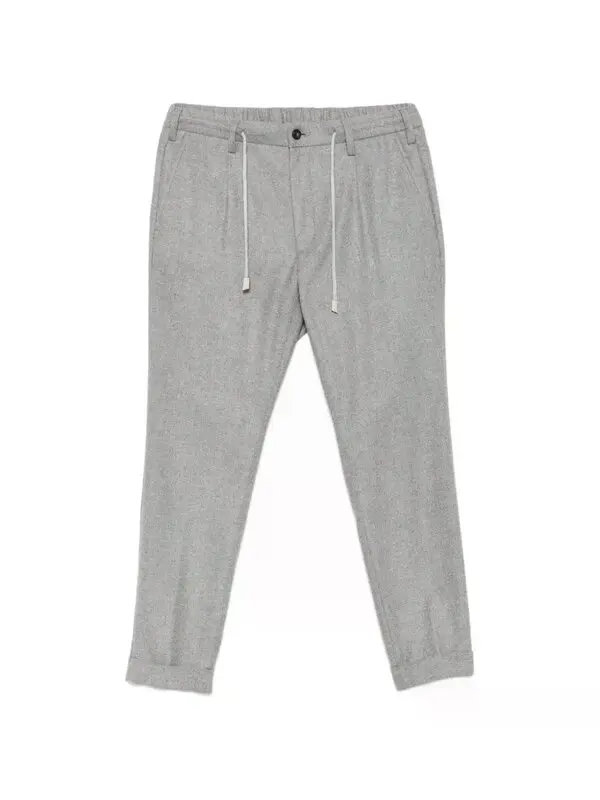 Eleventy Drawstring Pleated Trousers - Grey