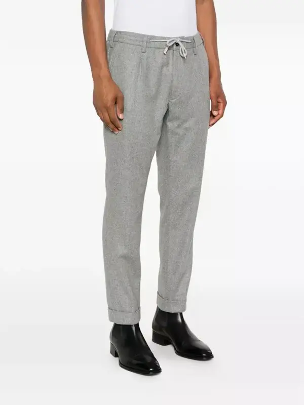 Eleventy Drawstring Pleated Trousers - Grey