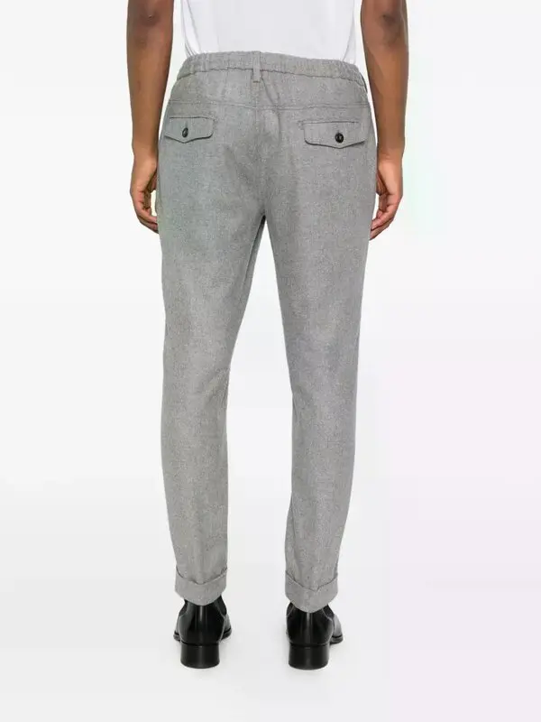 Eleventy Drawstring Pleated Trousers - Grey