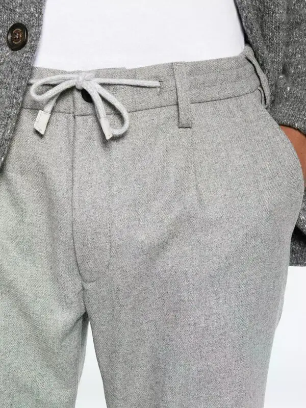 Eleventy Drawstring Pleated Trousers - Grey
