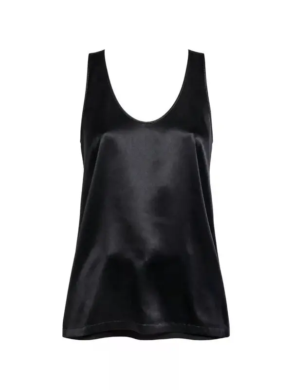 DANAME Satin-finish Scoop-neck Top