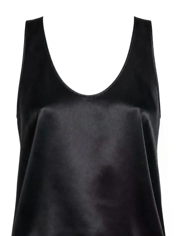 DANAME Satin-finish Scoop-neck Top