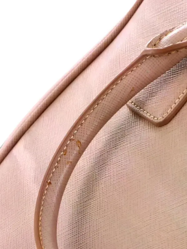 Prada Double Zip Lux Saffiano Leather Small Tote Bag - Pink