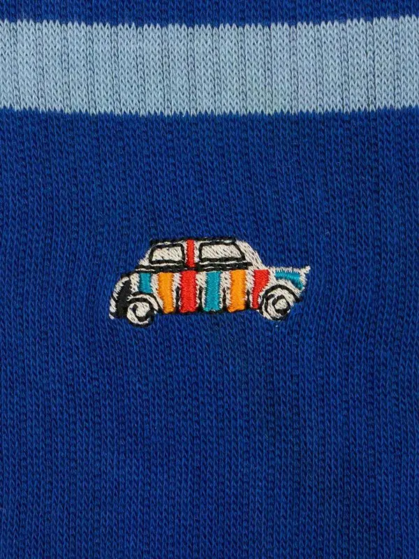Paul Smith Car-embroidered Striped Socks