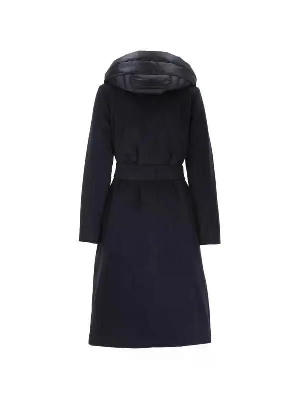 Marella Belted Hooded Coat - Blue
